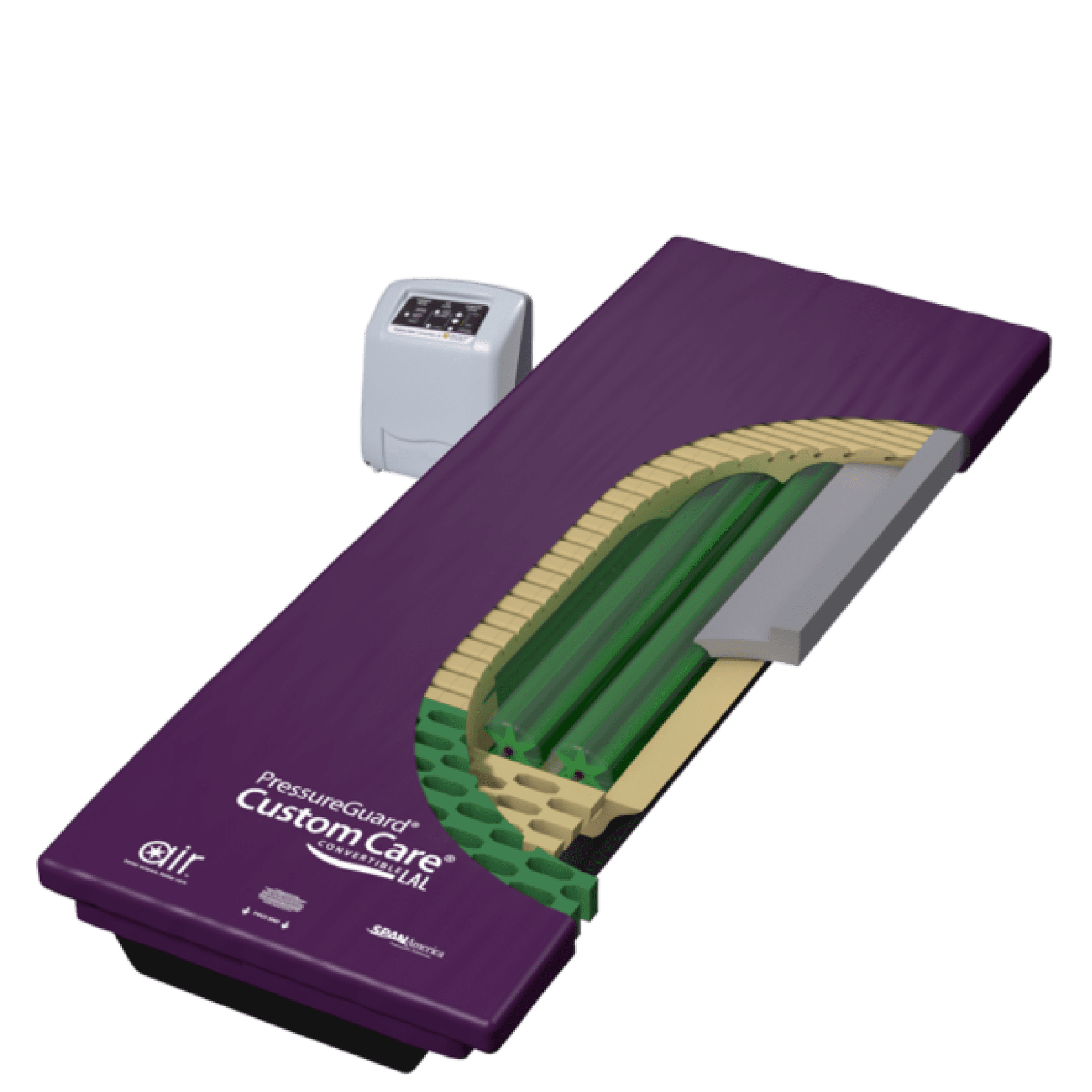 Span-America PressureGuard® Custom Care® Convertible LAL Mattress ...